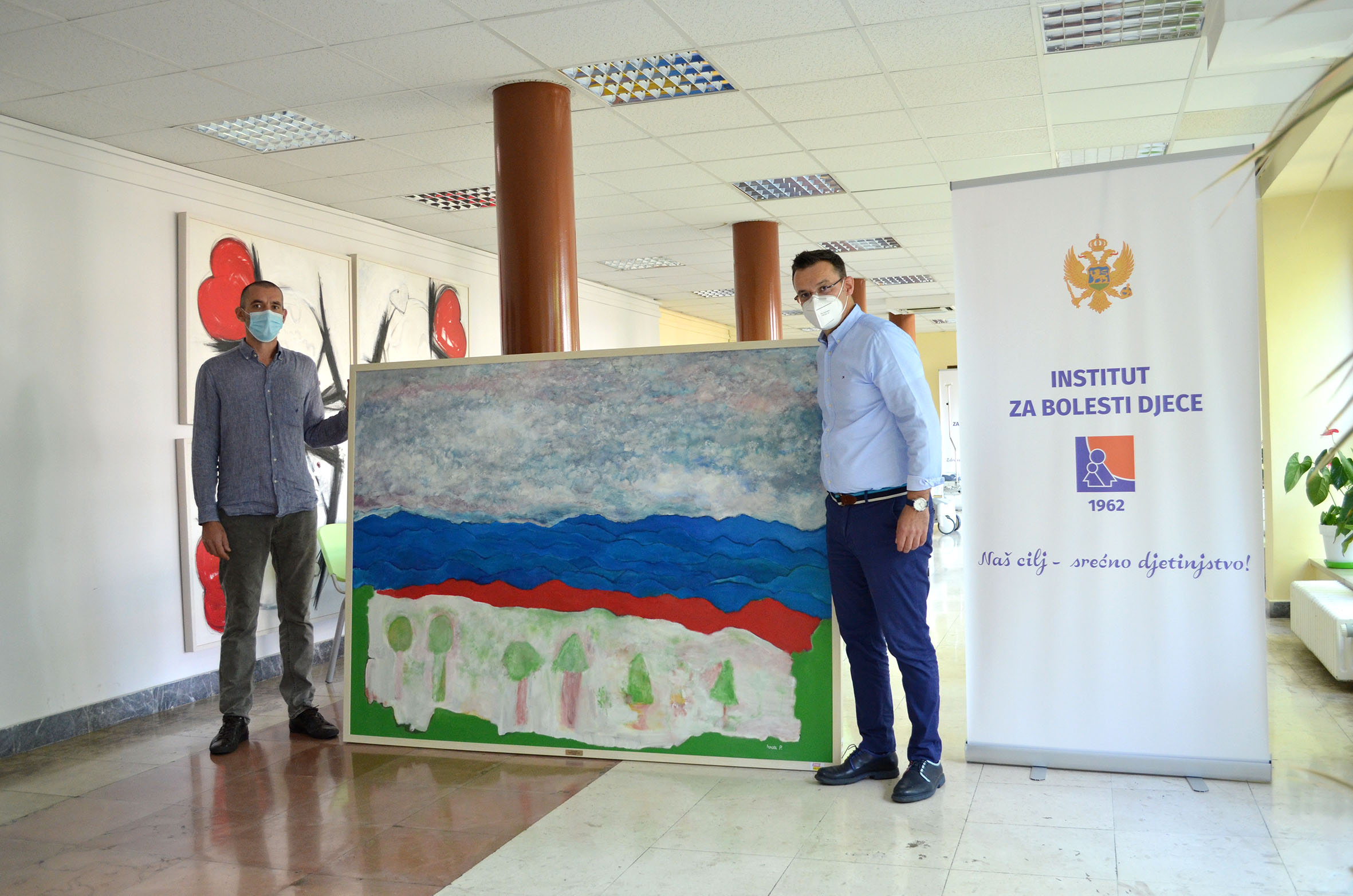 Slikar Ivan Pejović darovao sliku “Paviljoni za plava brda” Institutu ...