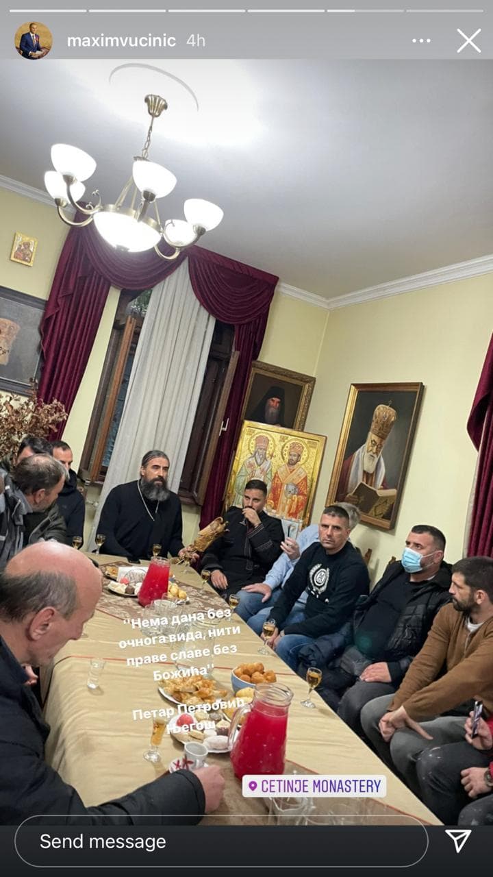 Vjernicima CPC barikade, SPC se gosti u Cetinjskom manastiru: Na čelo ...
