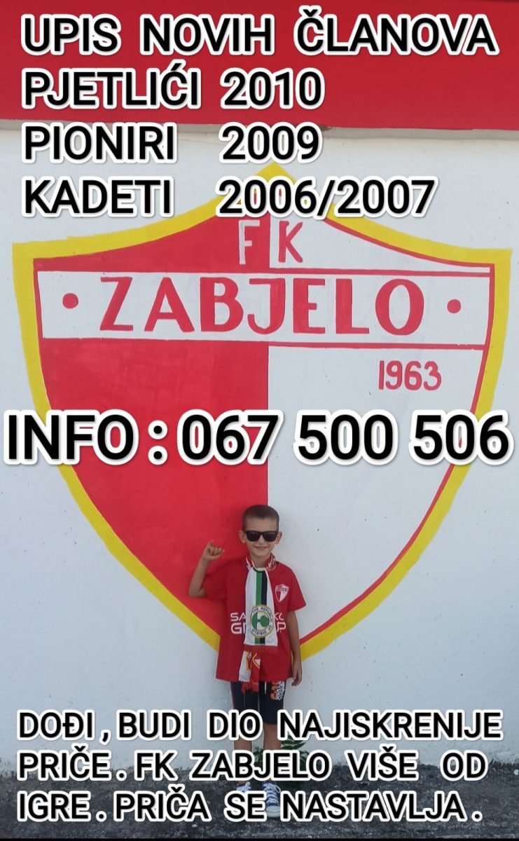 Zabjelo zove djecu da budu dio lokalnog kluba