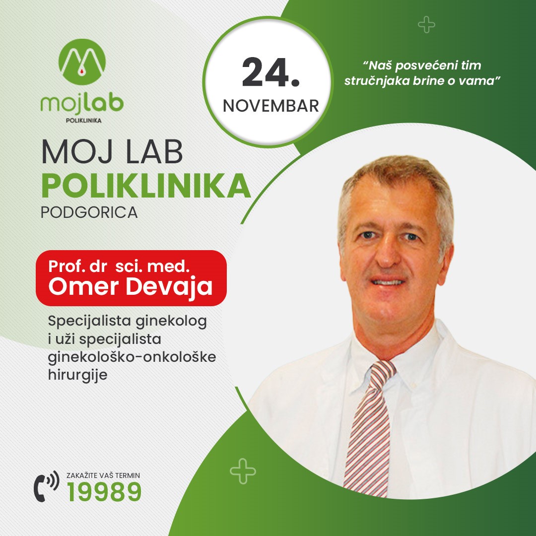 Prof. dr sci. med. Omer Devaja 24. novembra u Poliklinici Moj Lab