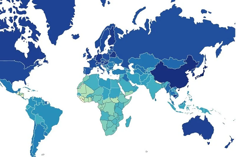 Mapa svijeta prema prosječnom koeficijentu inteligencije: Na kom mjestu ...