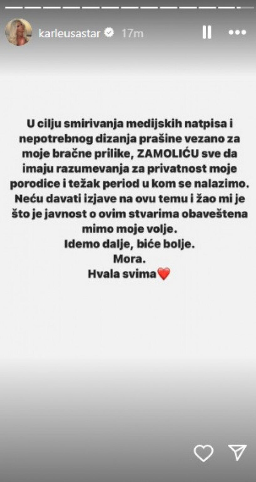 Oglasila se Jelena Karleuša nakon što je prijavila Tošića za nasilje