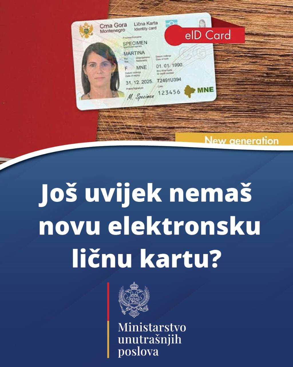 Građani stare lične karte da zamijene najkasnije do 30. marta