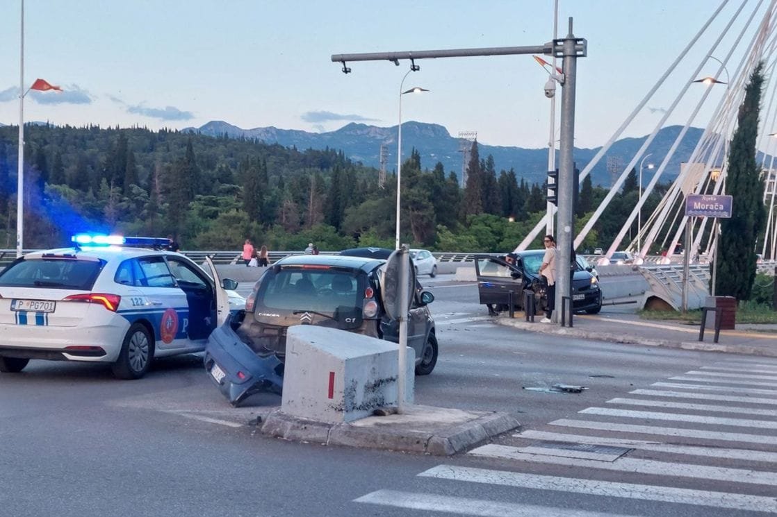 Podgorica: Udes kod mosta Milenijum, povrijeđene su tri osobe