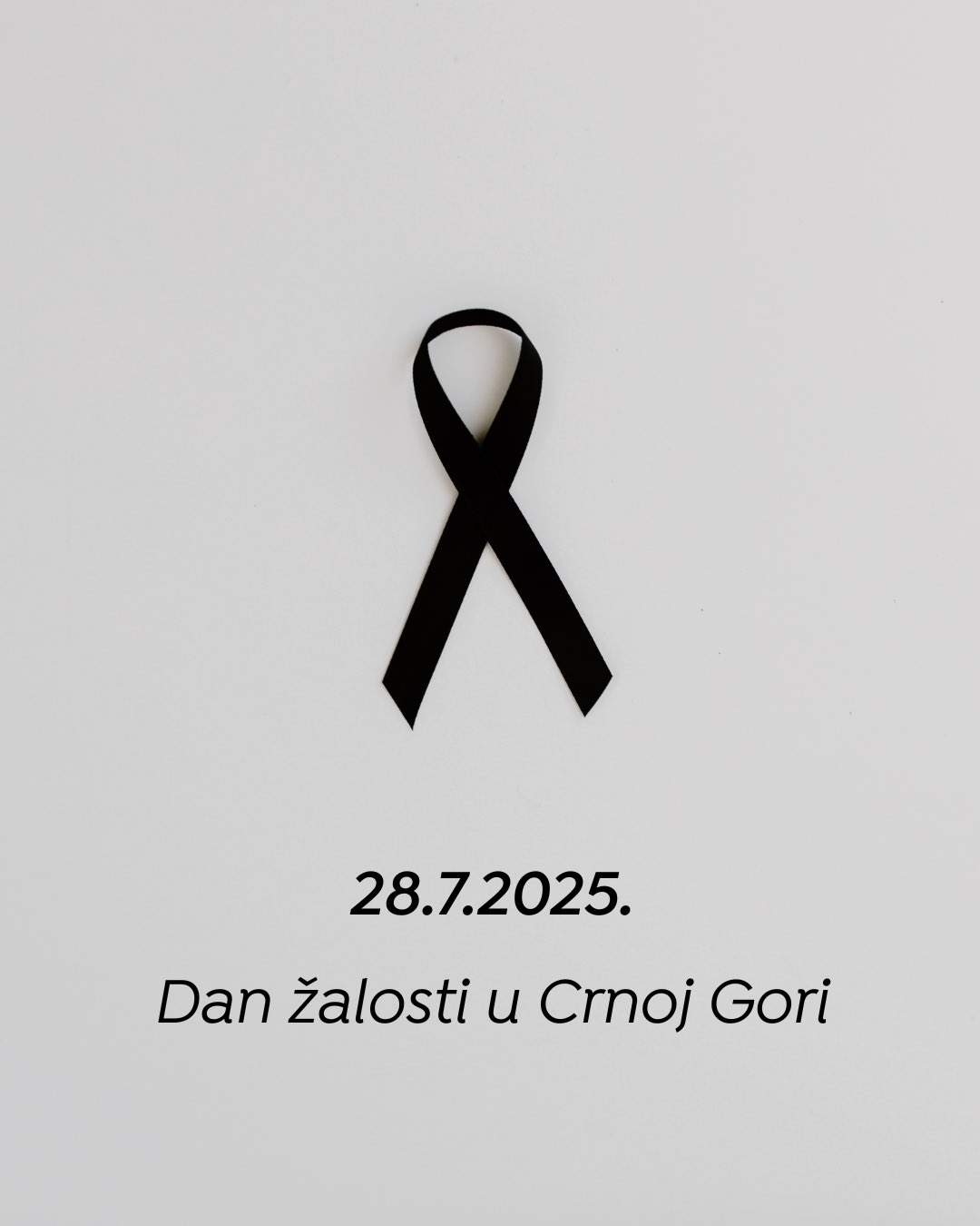 U Crnoj Gori Dan žalosti