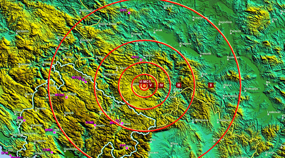 Zemljotres kod Sjenice: Osjetio se i u Crnoj Gori